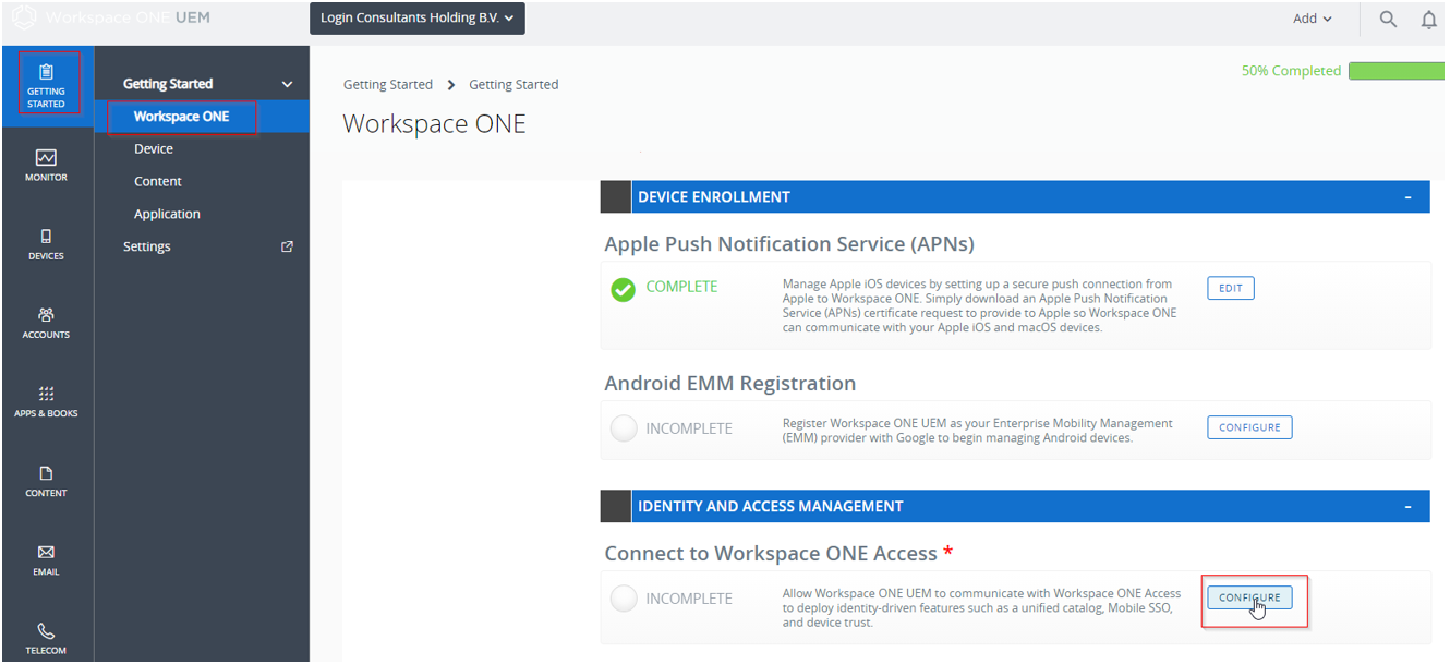 Integrating Workspace ONE UEM with Workspace ONE Access ...